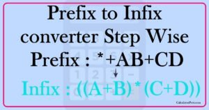 Infix to Prefix converter | Best online tool – CalculatorPort