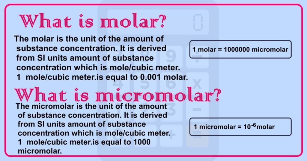 Micromolar To Molar Converter Easy To Convert CalculatorPort Micromolar To Molar Converter Easy To Convert CalculatorPort